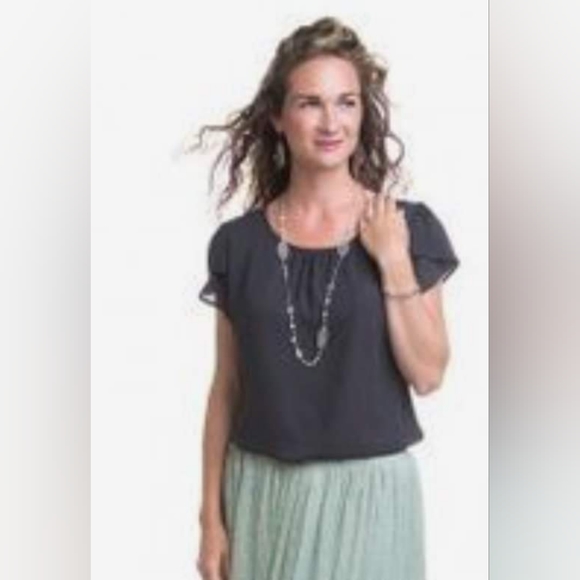 Mikarose | Tops | Dyt Type 2 T2 Mikarose L Charcoal Blouse | Poshmark